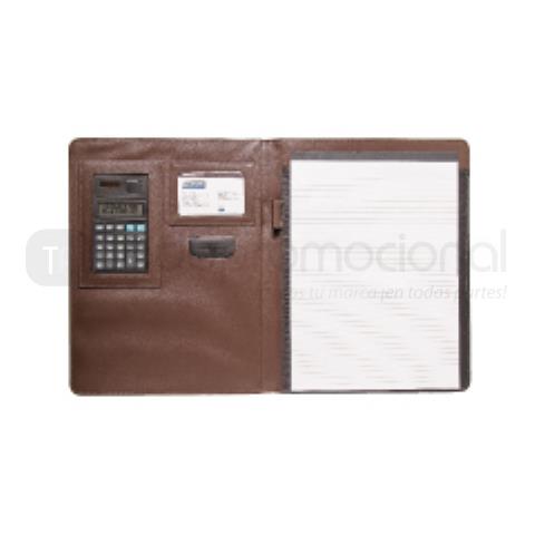 Carpeta con calculadora y block Carpetas Portafolios promocionales | FL ...