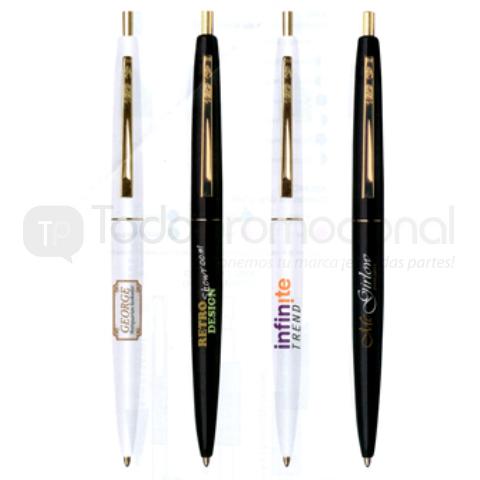Bic® clic gold Boligrafo bic pluma oficina escuela promocionales | -CLG ...